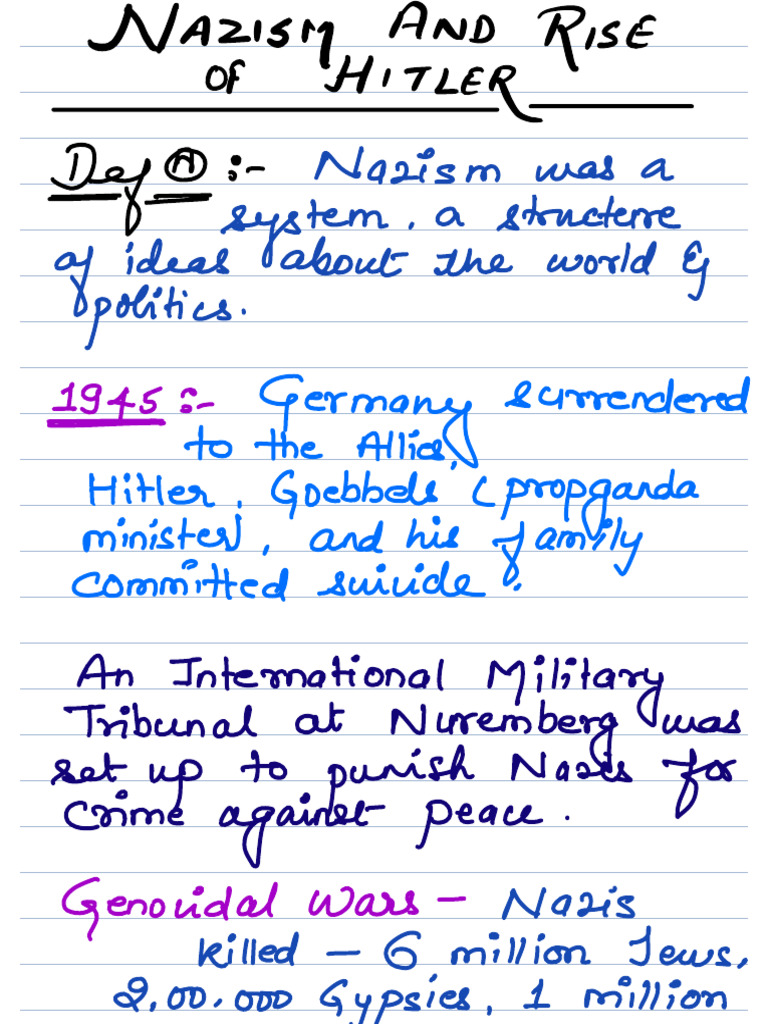 Notes Nazism | PDF