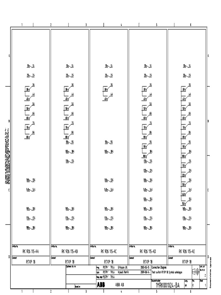 Test Switch RTXP 18 Selection Catalogue | PDF
