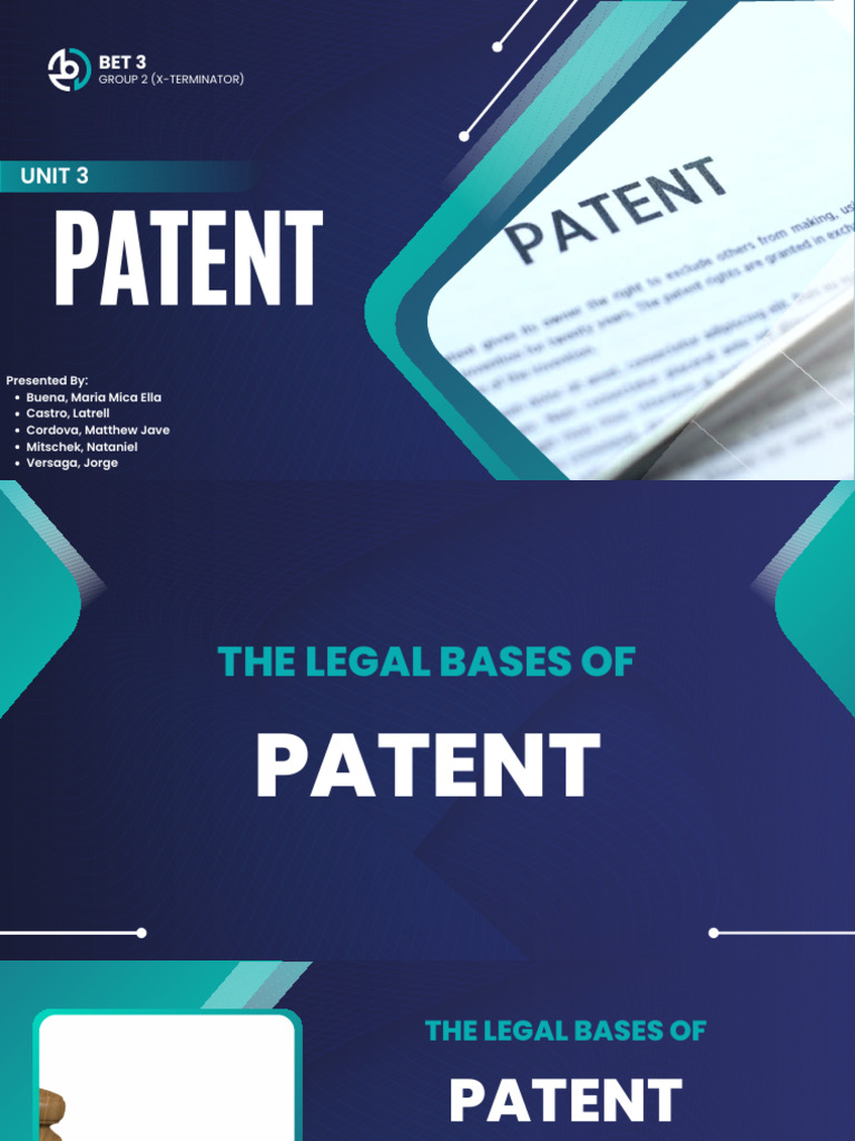 PATENTS (X-Terminator) | PDF | Glossary Of Patent Law Terms | Law