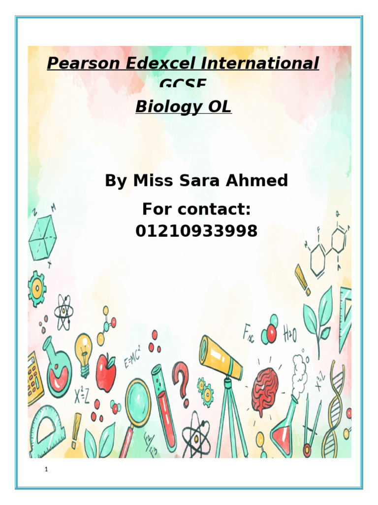Edexcel Biology Unit 1 Topic 1 | PDF
