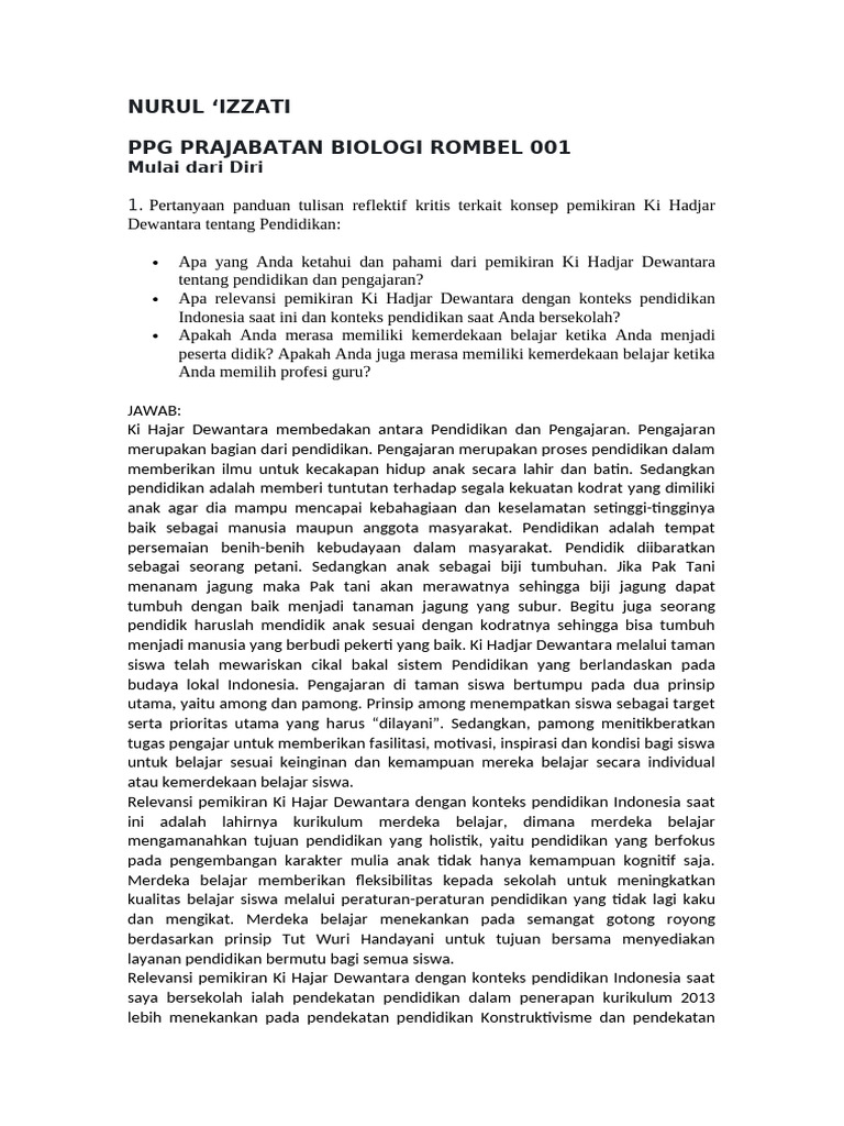 T2 - 1 - Mulai Dari Diri | PDF