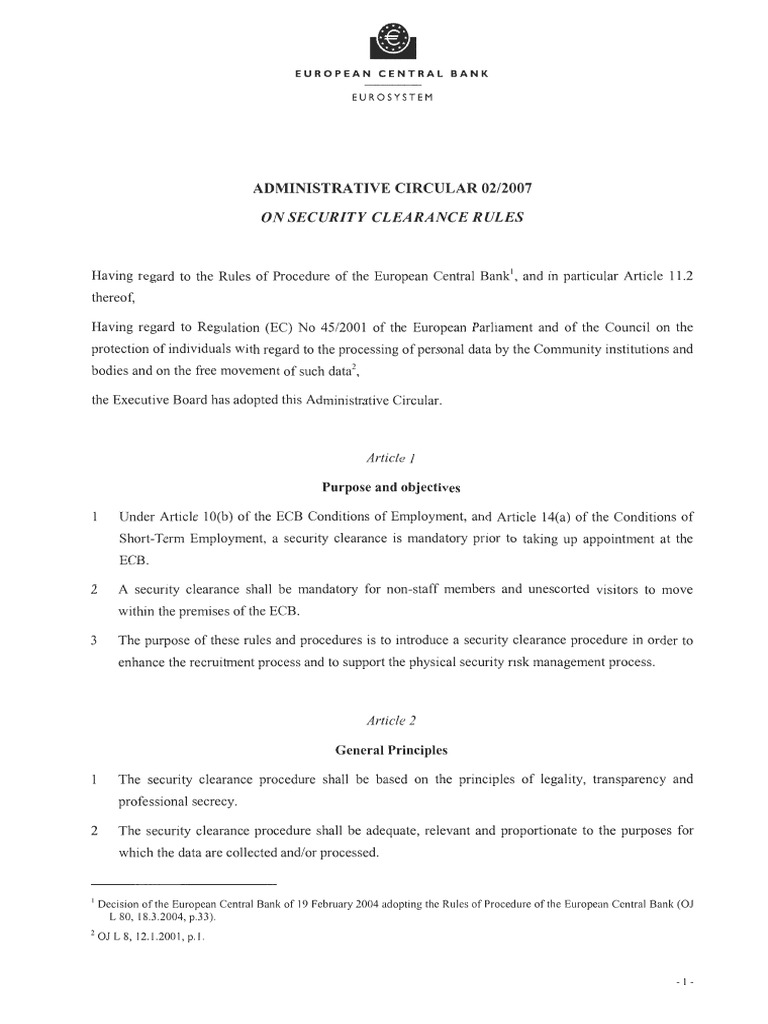 AC SEC SecurityClearanceRules | PDF