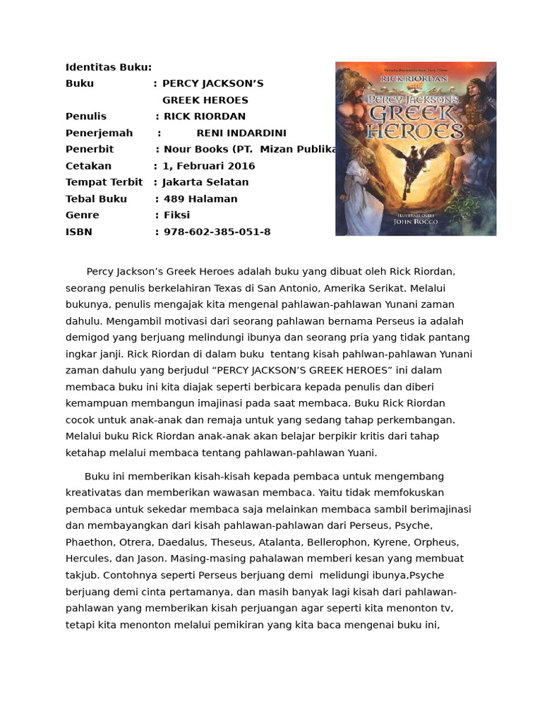Fransiskus Julianos - Percy Jackson's Greek Heroes | PDF