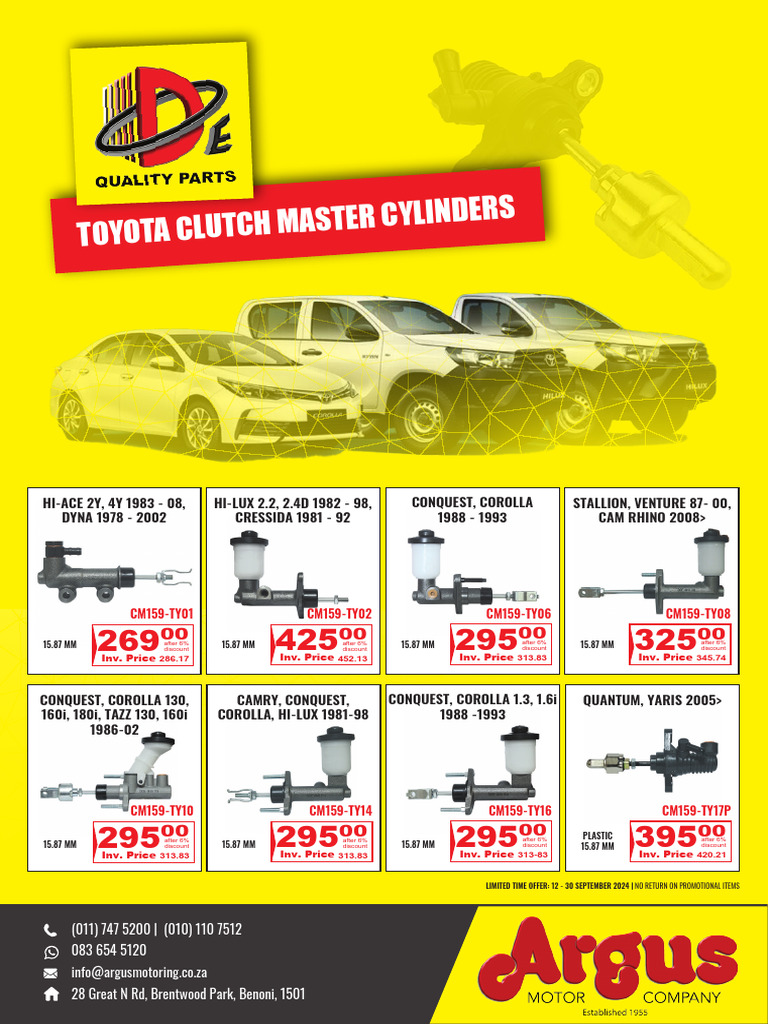 TY Clutch Master Cylinders | PDF