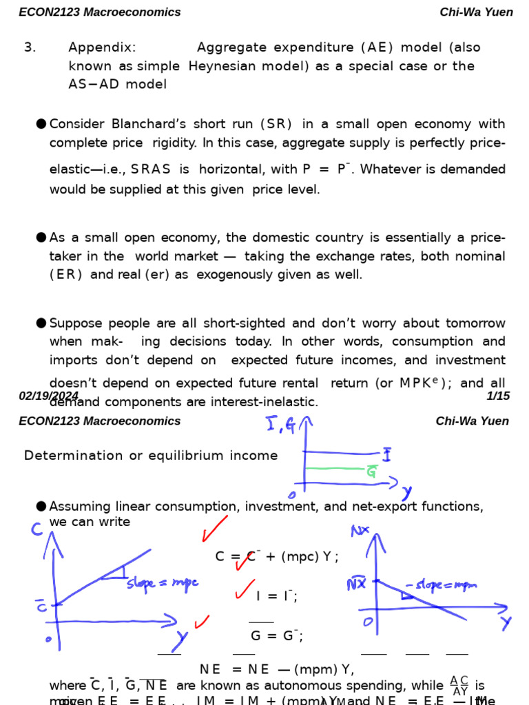 USTmacro2024 - Slides2-1c (AE Model) | PDF