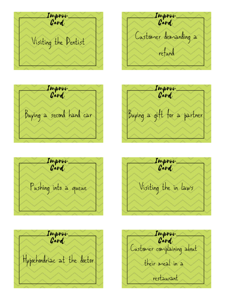 Drama Scenerio Cards | PDF