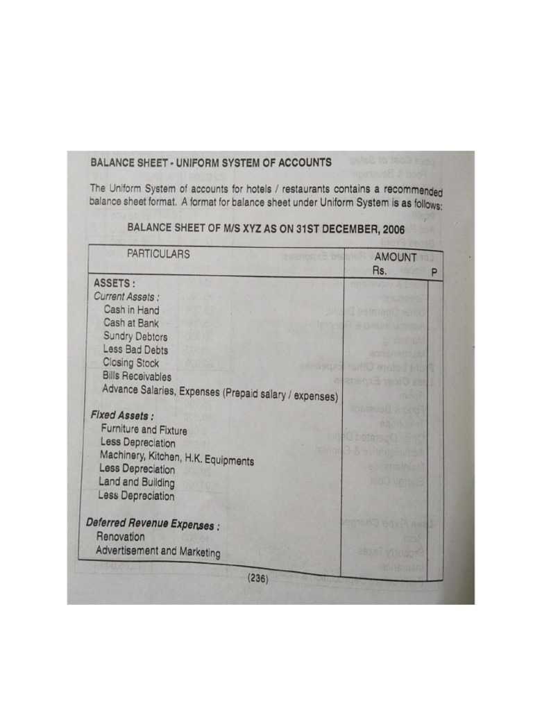 Balance Sheet - Format | PDF
