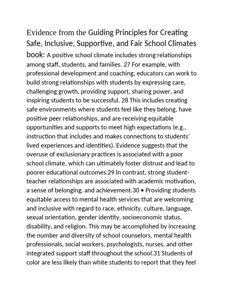 Evidence From The Guiding Principles For Creating Safe | PDF