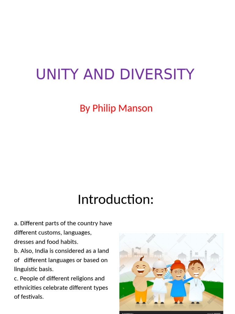 Unity and Diversity | PDF
