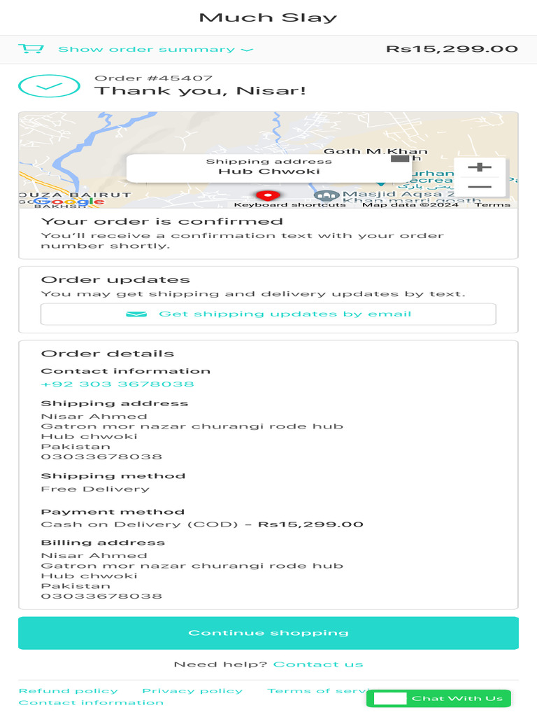 Thank You For Your Purchase! - Much Slay - Checkout | PDF