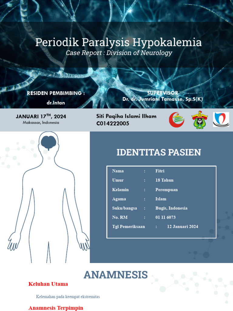 Tetraparese Ec Periodik Paralysis Hypokalemia | PDF