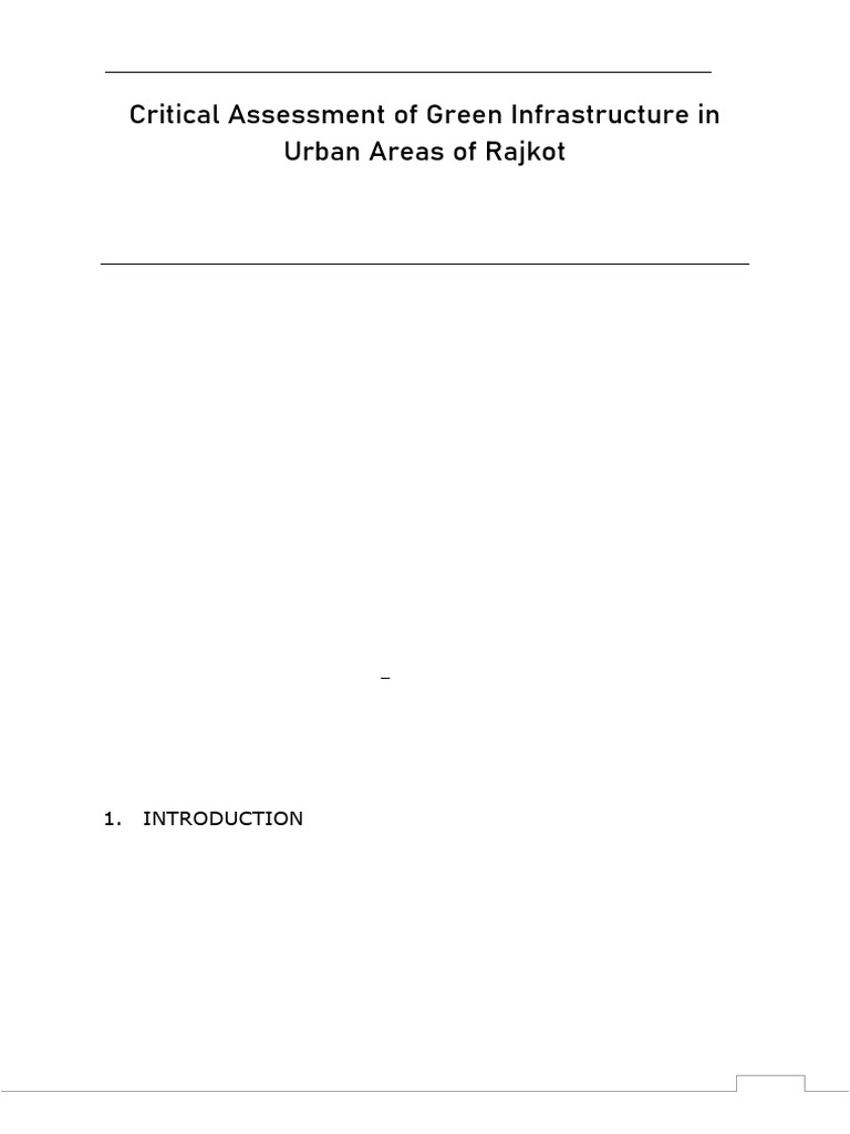Green Infrastructure Assessment in Rajkot | PDF | Green Infrastructure ...