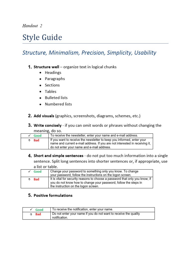 Sample Style Guide | PDF