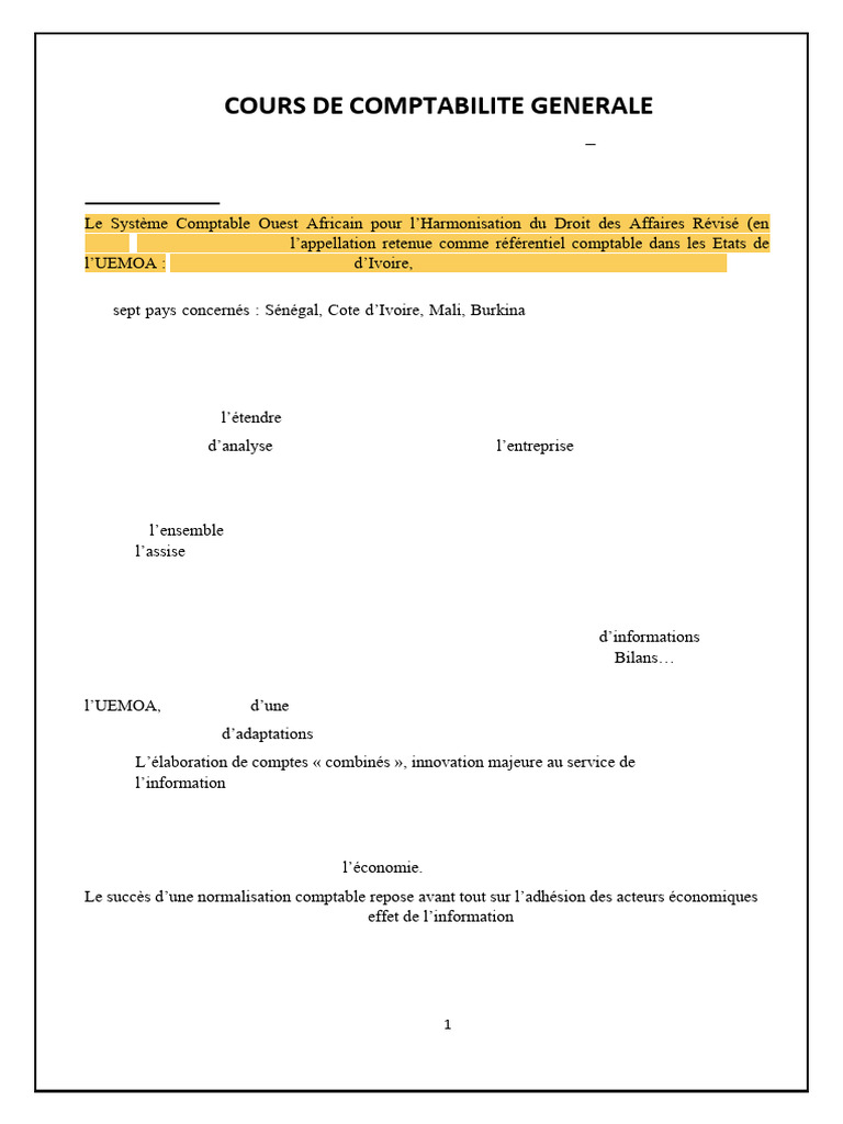 Cours Compta Gene | PDF
