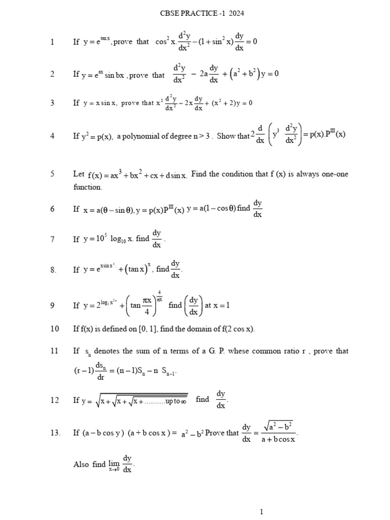 CBSE PRACTICE 1-2 2024 | PDF