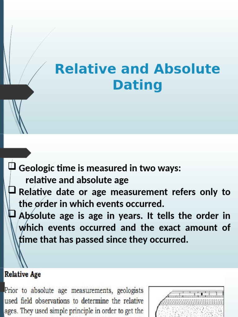Relative and Absolute Dating | PDF