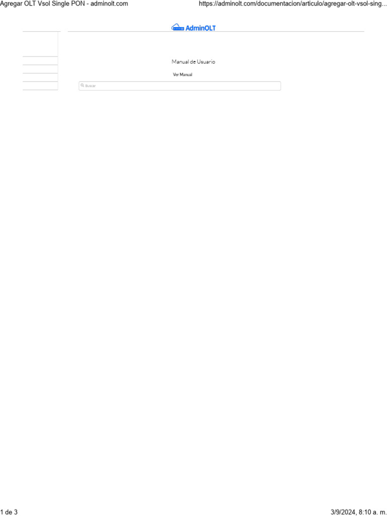 Agregar OLT Vsol Single PON | PDF
