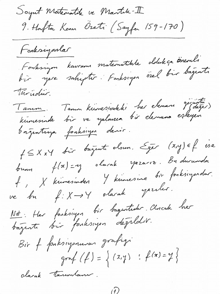 Soyut Matematik 9.hafta | PDF