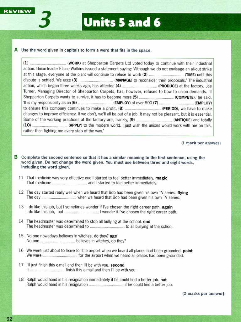 9 - D - C1 - 2 - Review U5 - 6 | PDF