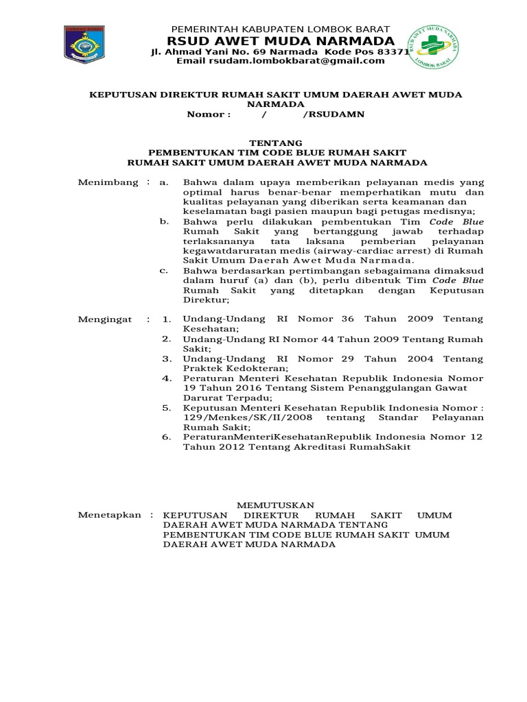 SK Tim Code Blue | PDF