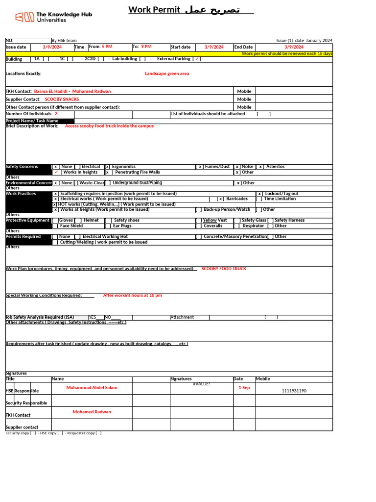Work Permit -Scooby Snacks | PDF