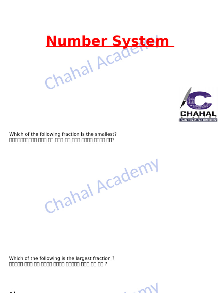 Number System II 1 | PDF