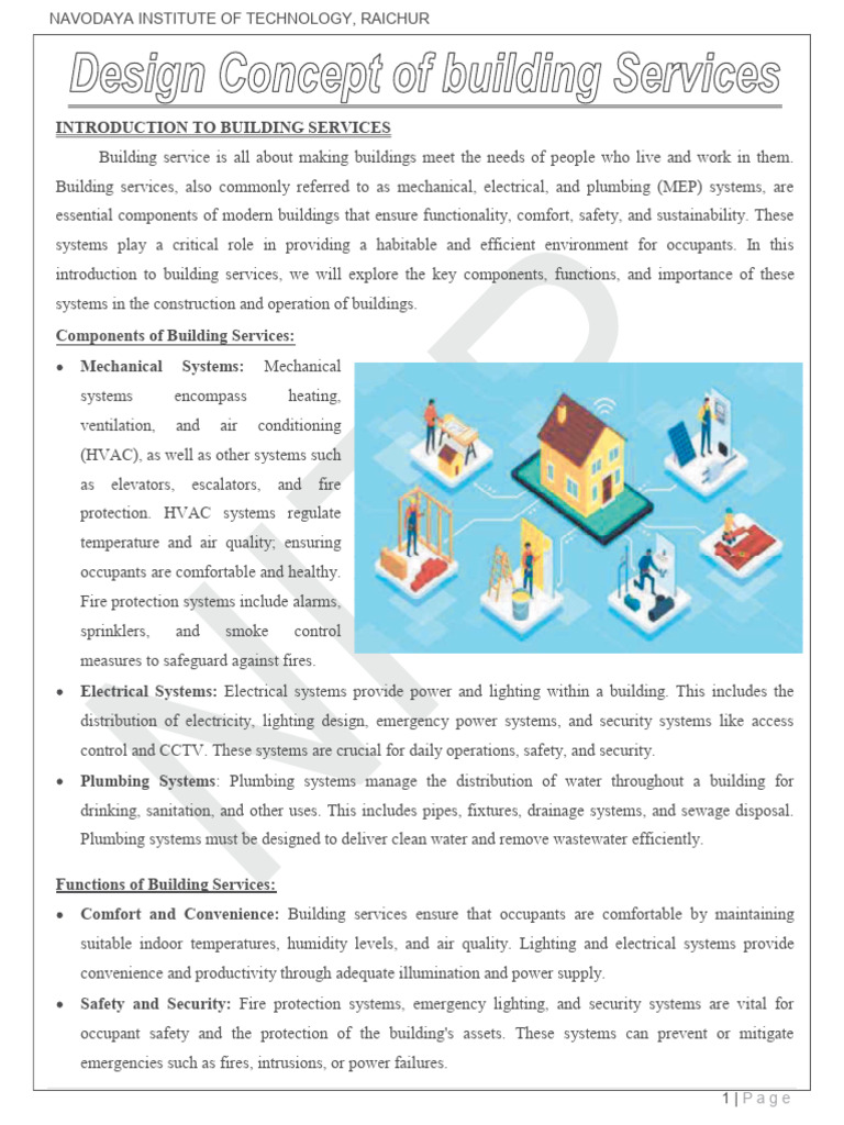 Introduction To Building Services | PDF