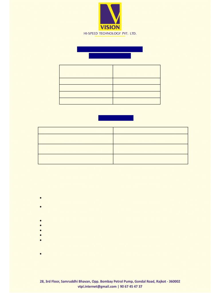 Vision Hi-Speed Internet | PDF