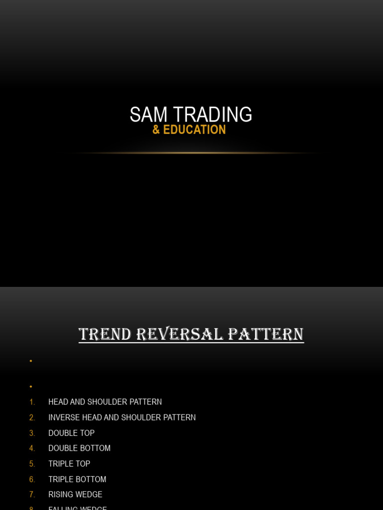 Trend Reversal Pattern by Sam Trading & Education | PDF