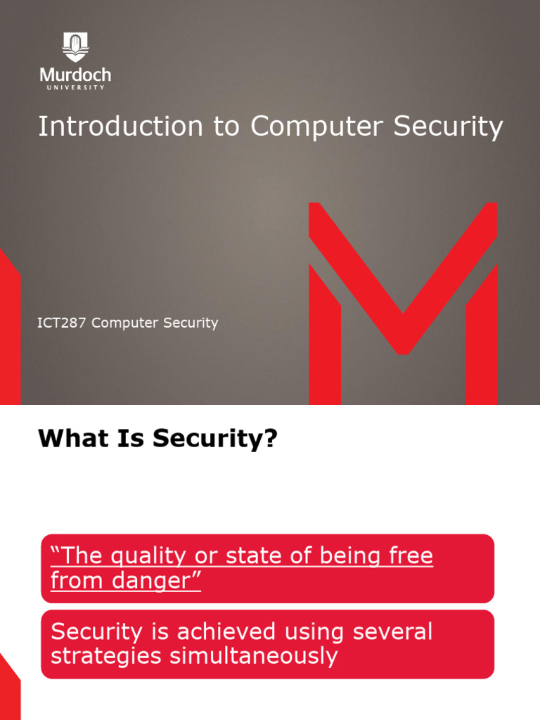 ICT287 Intro Computer Security | PDF