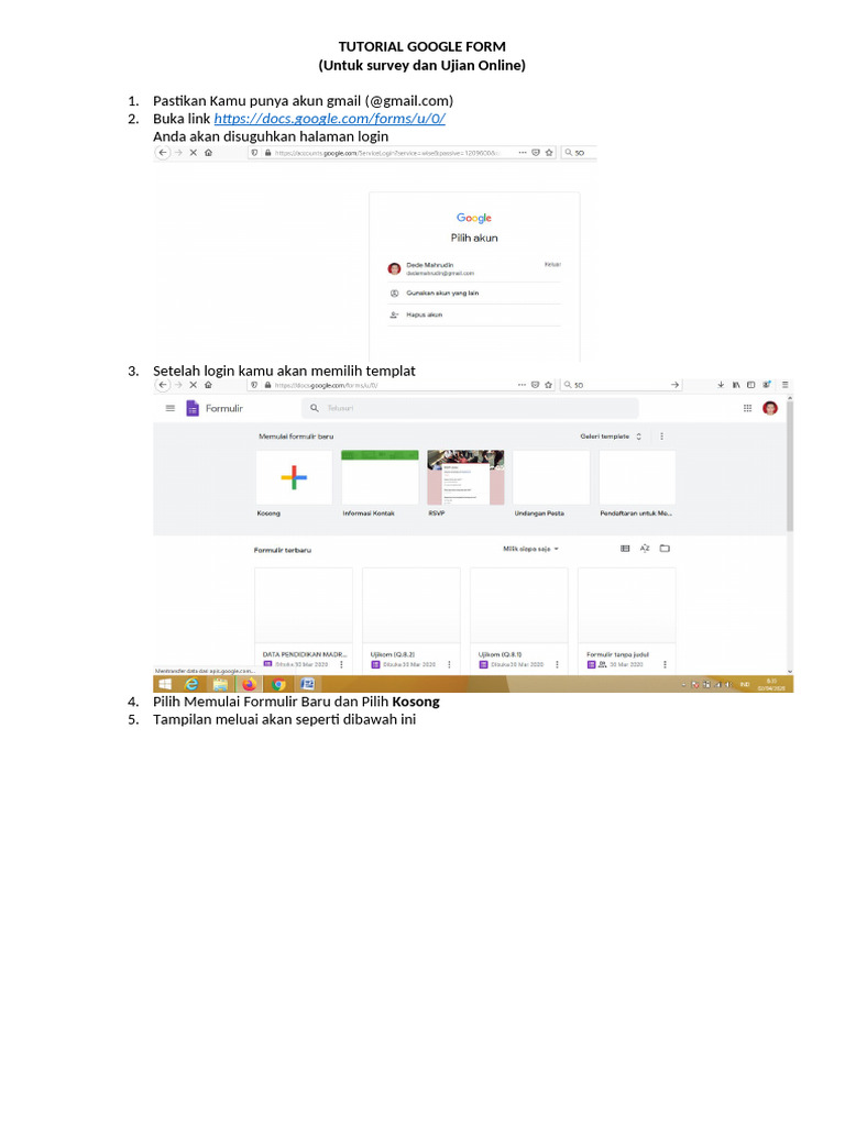 Tutorial Google Form | PDF