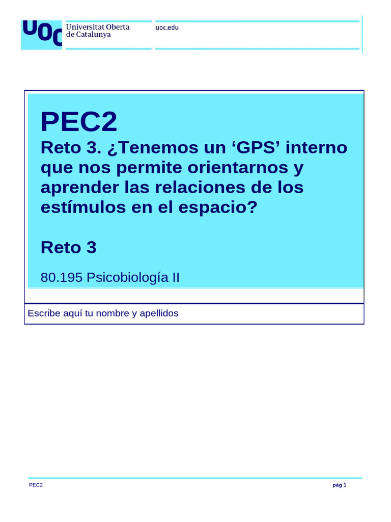 Plantilla Entrega PEC2 ES | PDF