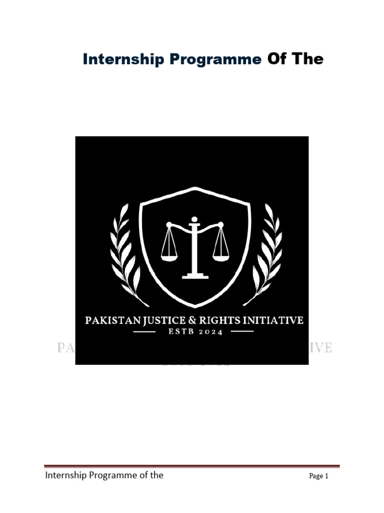 PJ&RI Internship Schedule | PDF