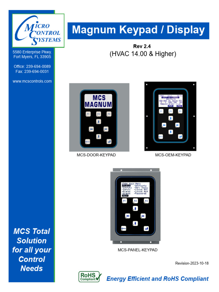 Magnum Keypad Display Manual | PDF