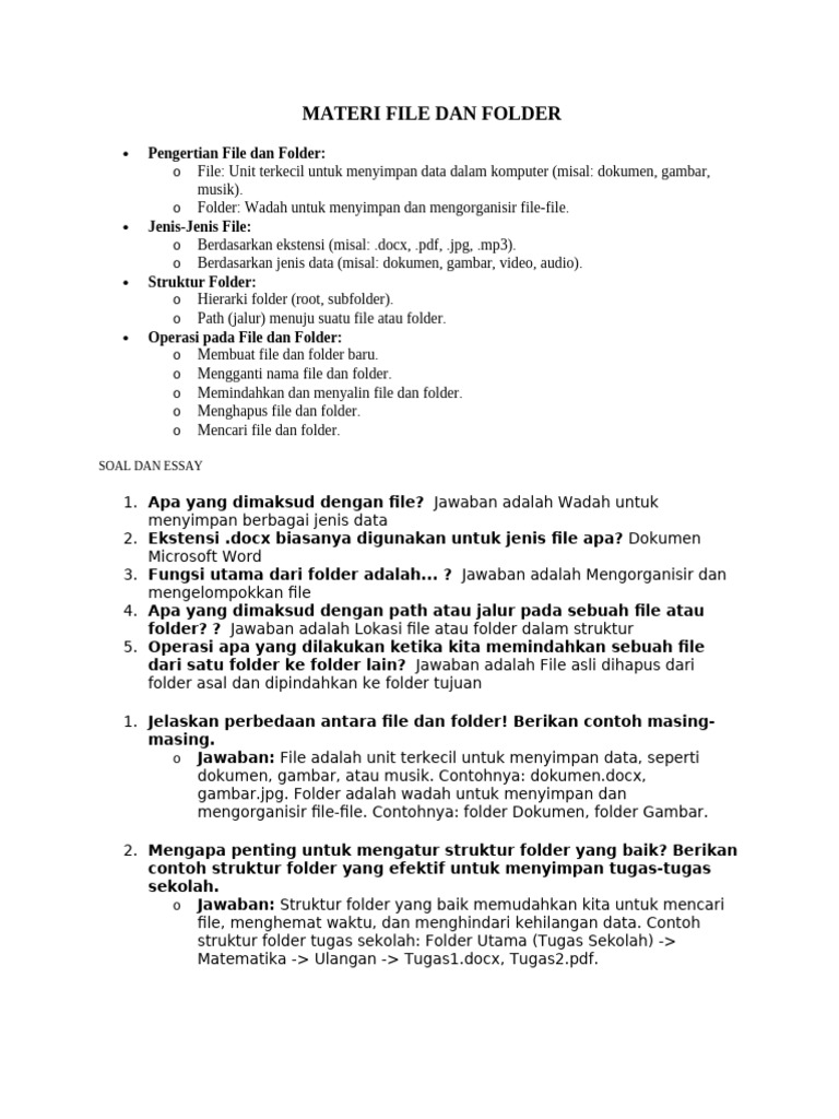 MATERI FILE DAN FOLDER | PDF