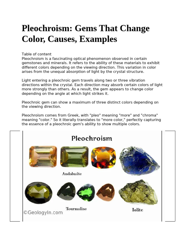 Pleochroism | PDF