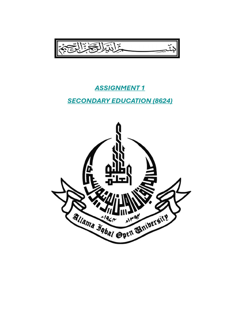 assignment 1(8624) (3) | PDF