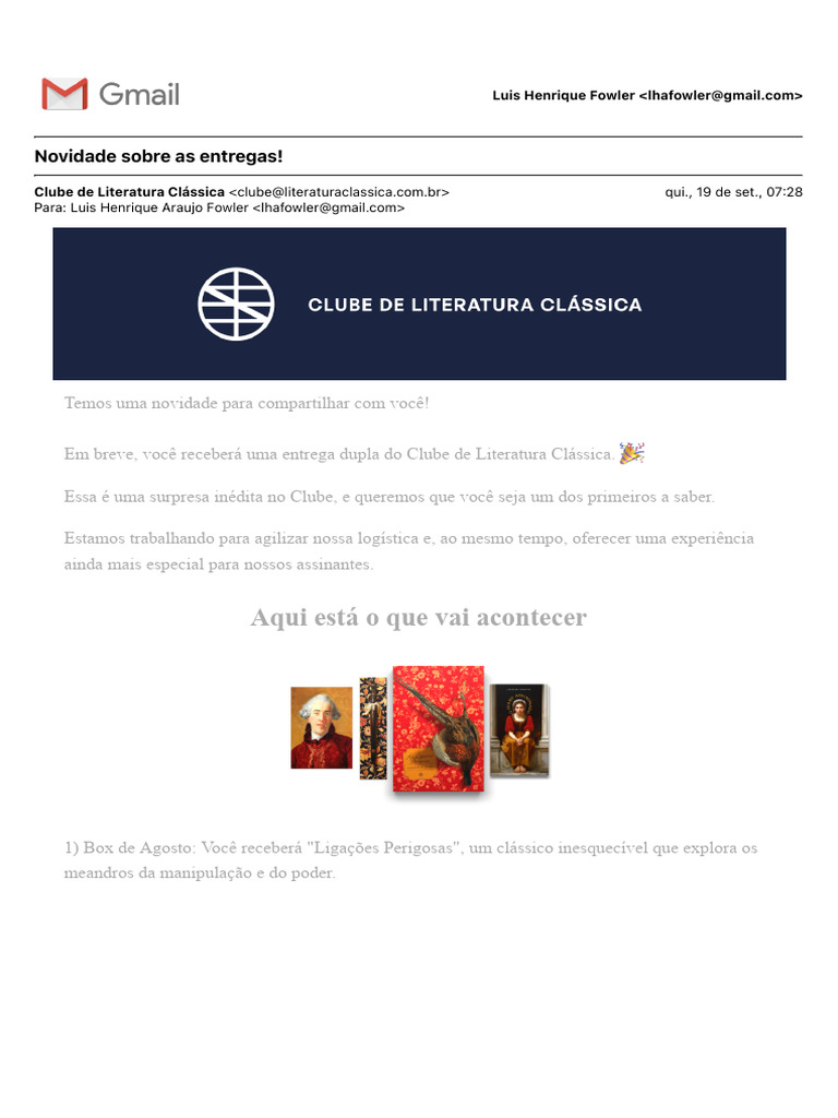 Novidade Sobre As Entregas! | PDF