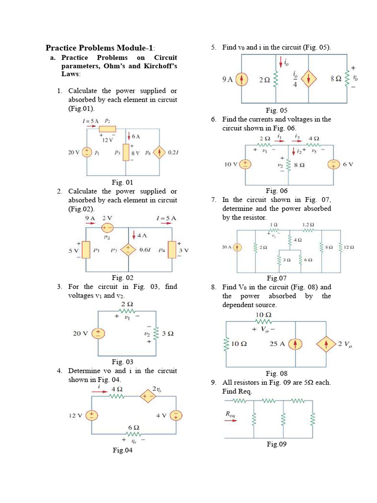 Practice Problems-Module-1 | PDF