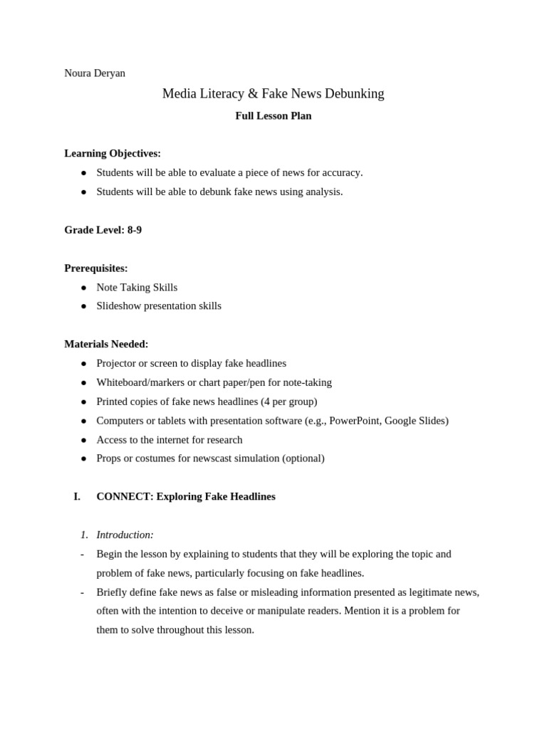 Media Literacy & Fake News Debunking | PDF Media Literacy & Fake News Debunking | PDF