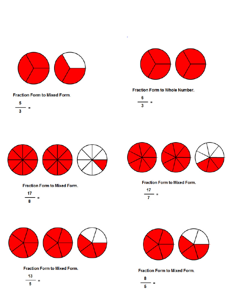 Fraction To Mixed Worksheets | PDF