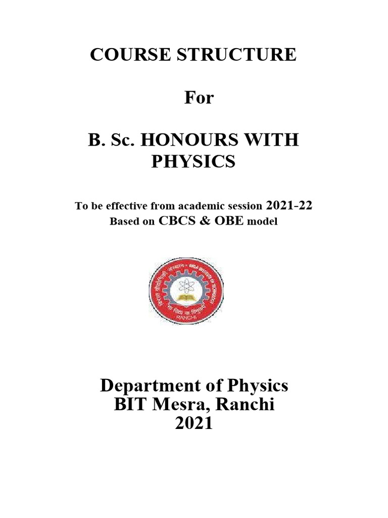 BSC H - Syllabus | PDF