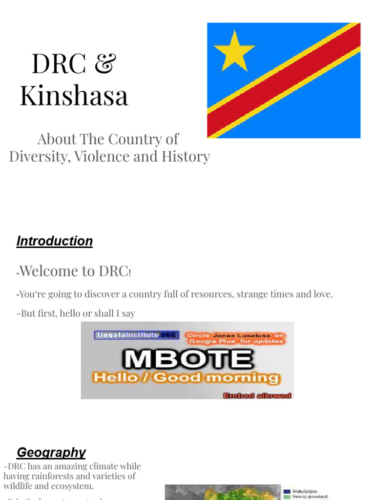 DRC Congo-Kinshasa: Presentation | PDF