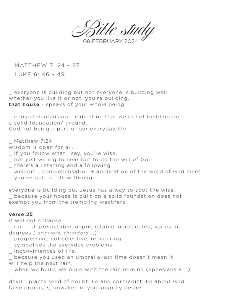 Bible Study | PDF