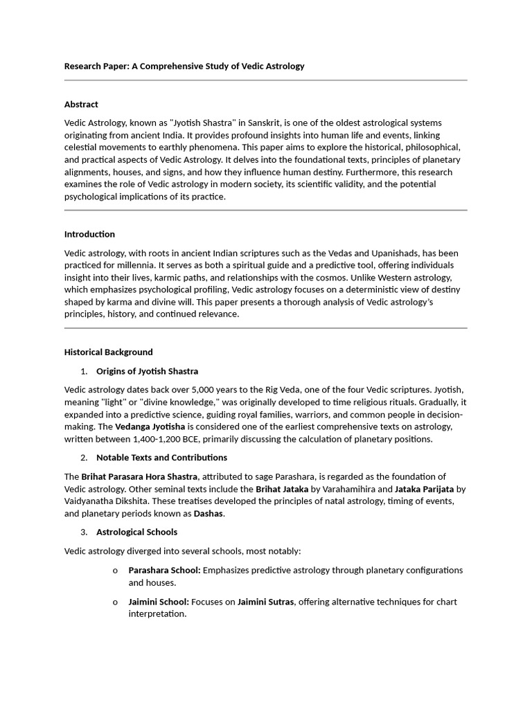 Vedic Astrology Pdf