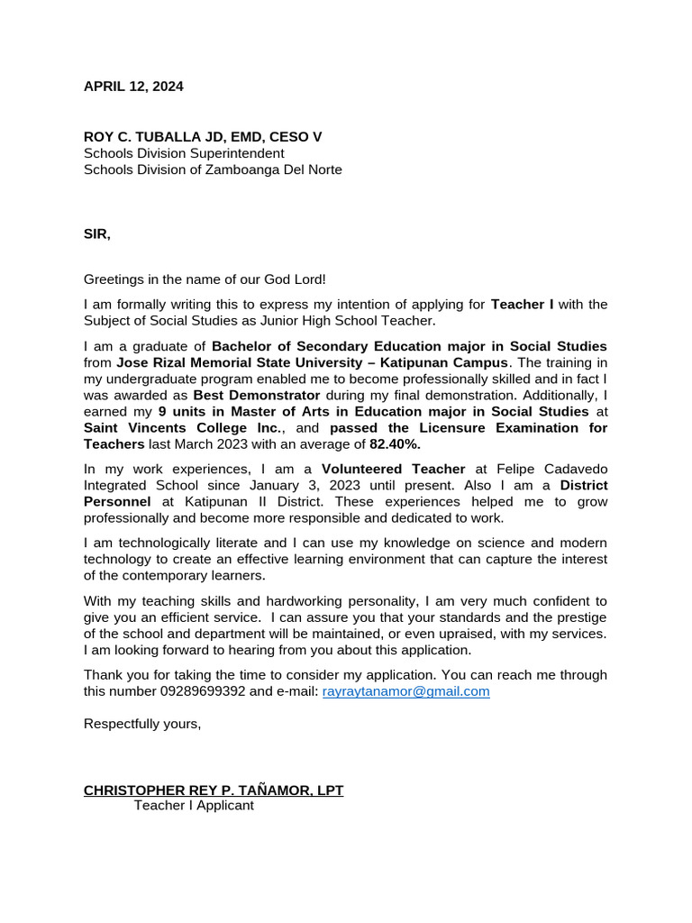 Letter of Intent Sample | PDF