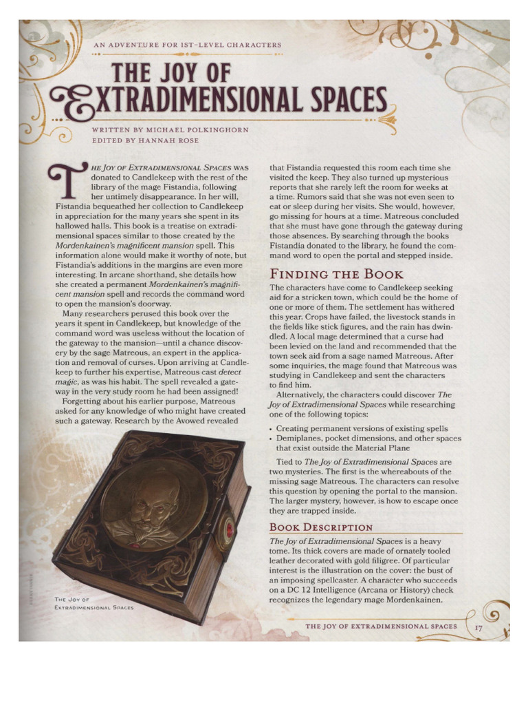 The Joy of Extradimensional Spaces | PDF