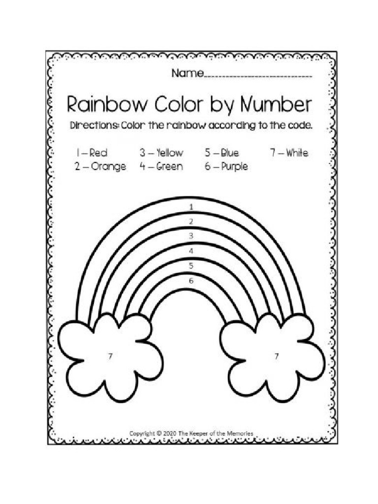 Rainbow Coloring Activity Do Gry | PDF