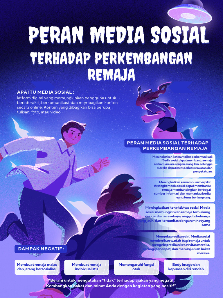 Poster Infografis Hindari Pergaulan Bebas Ilustratif Biru Dan Ungu | PDF