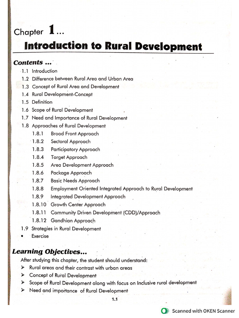Introduction of Rural Development | PDF